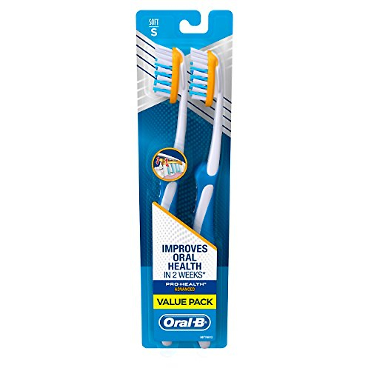 Oral-B Pro-Health Clinical Pro-Flex Toothbrush with Flexing Sides, 40S - Soft, 2 Count
