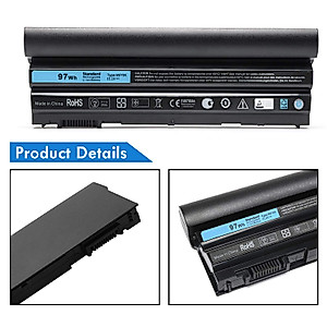 T54FJ M5Y0X Laptop Battery for Dell Latitude E6420 E6430 E6440 E6520 E6530 E6540 E5520 E5530 E5420 E5430 Fits NHXVW 8858X 312-1163 71R31 N3X1D HCJWT FRR0G [11.1V 7800mAh 97Wh 9Cell]