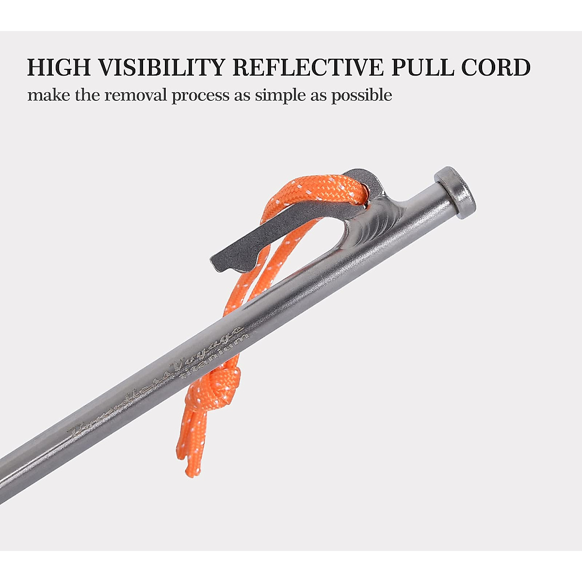 Boundless Voyage 6pcs/lot Titanium Alloy Tent Pegs Outdoor Camping Awning Tent Stakes Lightweight Hiking Climbing Tent Nail (30cm-Ti4015P)