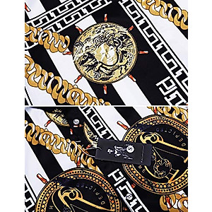 Pacinoble Mens Casual Button Down Shirt Fashion Luxury Hipster Expensive Casual Slim Fit Stylish Long Sleeve Dress Shirts (White L)