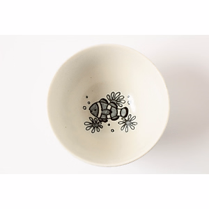 Mino ware Japanese Ceramics Rice Bowl Sea Creatures Matte Finish made in Japan (Japan Import) GBC003