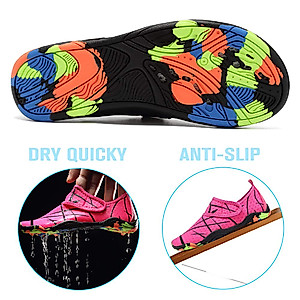 Boys & Girls Water Shoes Kids Lightweight Comfort Sole Easy Walking Athletic Slip on Aqua Sock(Toddler/Little Kid/Big Kid) U1ELJSX003-Pink-31