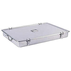 PROFESSIONAL W:19.69'' L: 27.56'' H: 3.15'' Commercial Stainless Steel Rectangular Large Hi-Side LOCK CLIPS Lasagna Baking Bakeware Roasting Cooking Sheet Tray Roaster Pan for Oven with lid and Handle