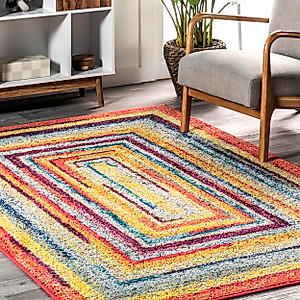 nuLOOM Hargis Labyrinth Accent Rug, 3x5, Multi