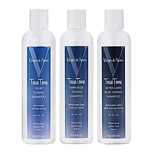 Virgo de Novo - True Tone Extra Dark Purple Toning Shampoo Tones Extra Dark Yellow Tones, Moisturizes, Brightens Lightened & Natural Blonde Hair - Sulfate Free, Vegan