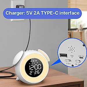 Powstro Sunrise Alarm Clock, Sunrise Lamp Alarm Clock Loud Alarm Clock for Heavy Sleepers, 25 Music & 5 Lighting Modes Cute Sunset Alarm Wake Up Light Clocks for Bedroom Adults Kids Teens