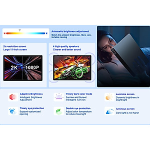 YESTEL Android 13 Tablet 11 Inch Display,16GB RAM+256GB ROM,Octa-Core Processor,8600mAh Large Battery,2000 * 1200 Pixels,GPS/ 5G WiFi/Bluetooth/with Case-Blue T15