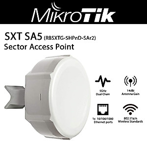 Mikrotik SXT SA5 14dBi integrated Sector wifi outdoor AP 5GHz 90 degrees 1000mW