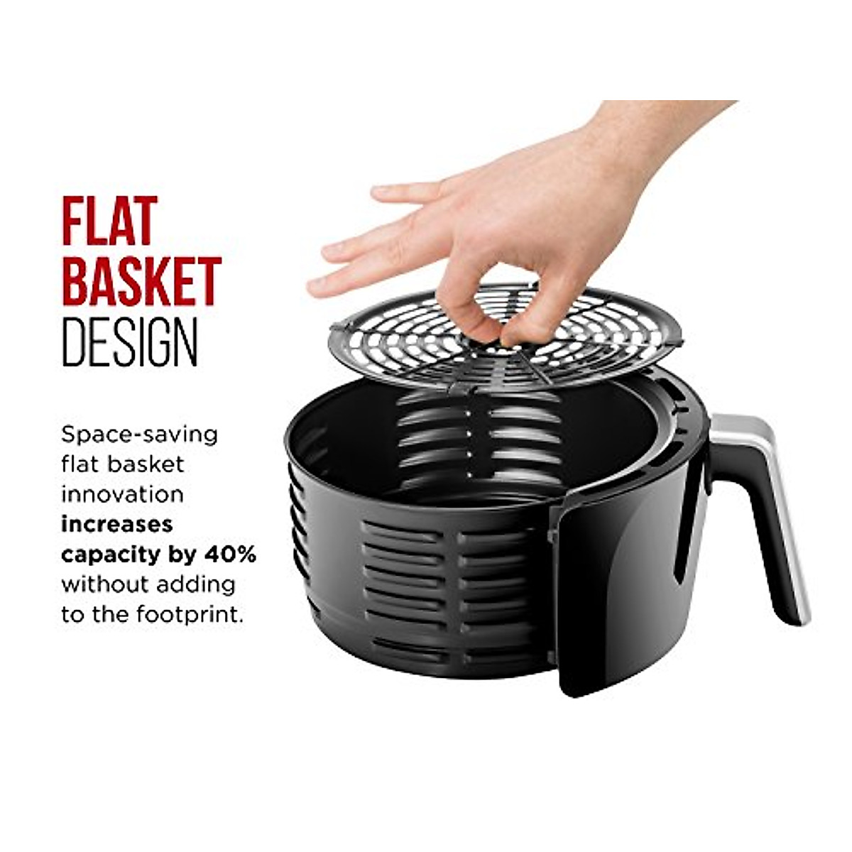 Chefman Digital 3.5 Quart Touch Screen Air Fryer Oven w/ Space Saving Flat Basket, Healthy Oil-Free Airfryer w/ 60 Minute Timer & Auto Shutoff, Dishwasher Safe Parts, BPA-Free, Black