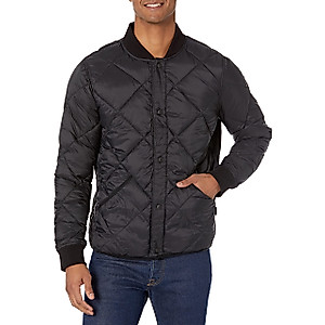 Calvin Klein Men's Reversible Diamond Quilted Jacket, Black, Large