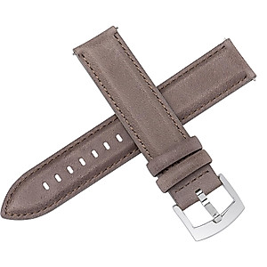 OTTOODY Leather Watch Bands 22mm 21mm 20mm 18mm Quick Release Watch Straps, Classic Top Grain Leather Watch Band for Men Replacement Bands for Watch and Smartwatch,Grey 20mm