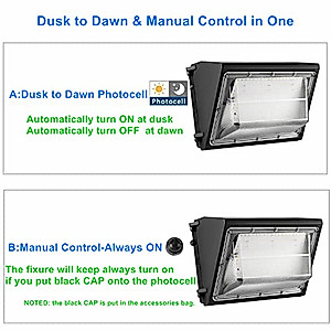 4PACK Dusk to Dawn 100W LED Wall Pack Light Fixture, 13000LM 400-600W HPS/HID Equivalent, 5000K Daylight Commerical/Industrial Outdoor Security lighting, ETL for Parking Lot,Warehouse,Entrance