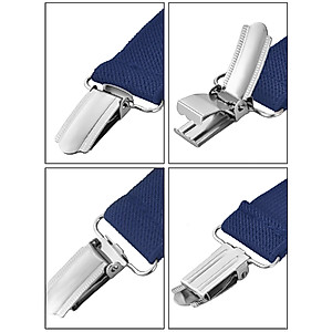 CHENGU 8 Pieces Mitten Clips Elastic Gloves Clips for Kids Stainless Steel Gloves Strap (black, dark blue,black with white dots and rose red)