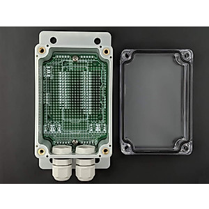qBox DIY IOT Enclosure Plus Kit (No SMA), IOT Enclosure for Arduino MKR Feather ESP32 Cellular LoRa WiFi Board, Waterproof IP65 Enclosure with Glands, prototyping PCB and connectors Set