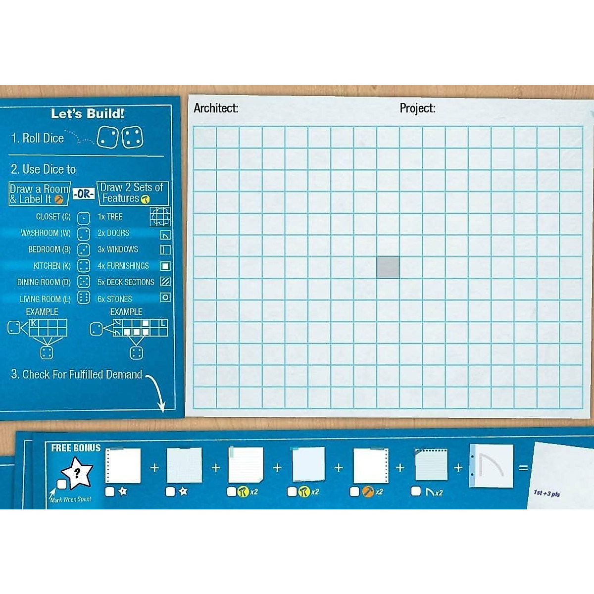 Floor Plan: A Roll & Write Home Design Game, Ages 8+, 1-100 Players, 20 Mins