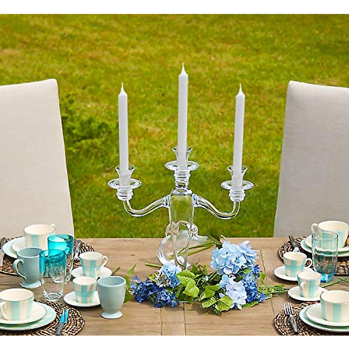 Hyoola 10 Inch Dinner Candles - 12 Pack - White Tall Candles - Unscented Rustic Candles - Long Burning Candle Sticks