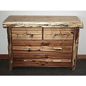 Cedar Log Low Boy Dresser
