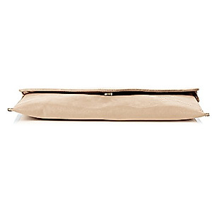 SwankySwans Louis Suede Slim Envelope Party Prom Clutch Bag, Beige (Nude)