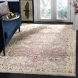 SAFAVIEH Illusion Collection 5' x 8' Rose / Cream ILL703F Vintage Distressed Viscose Area Rug