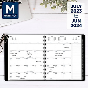 AT-A-GLANCE 2023-2024 Planner, Monthly Academic, 9" x 11", Large, Contempo, Black (70074X05)