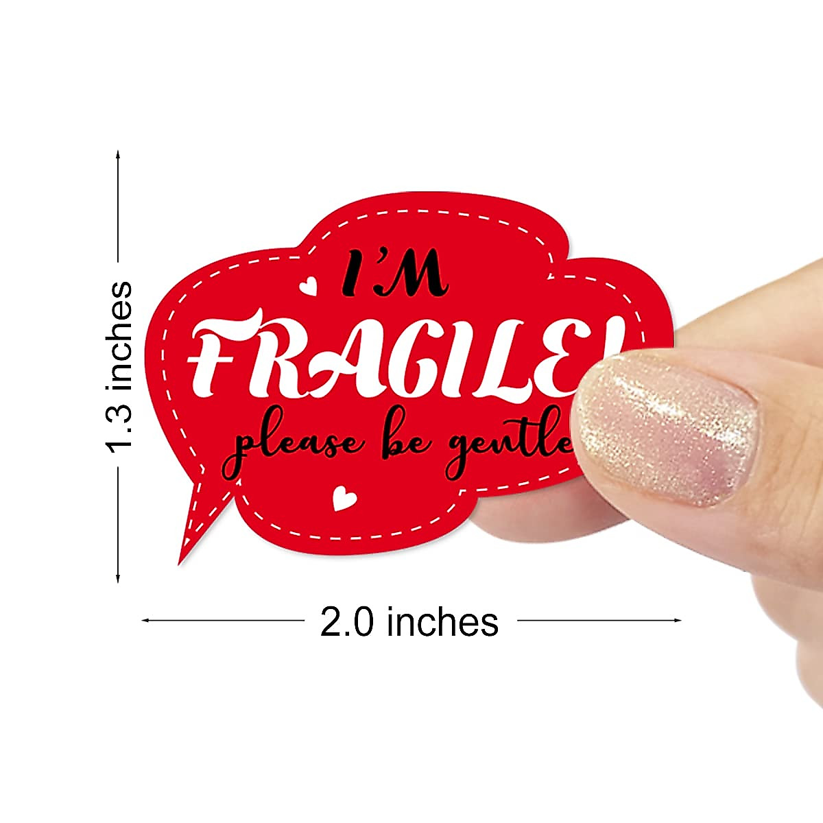 Wailozco I’m Fragile Please Be Gentle Stickers,Thank You Stickers,Handmade Stickers,Small Shop Stickers,Envelopes Stickers for Small Business, Online Retailers,Handmade Goods,500 Labels Per Roll