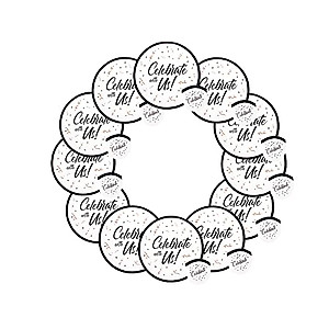 12 Pack Foldable Frisbee Fan Party Favor - Baby Shower Baptism Favor - Modern Style - Pop Up Fan - Celebrate With Us - Fun Party Favor - Wedding Favors - Baby Shower - Birthday Party - New Years Party - Foldable Frisbee Fan