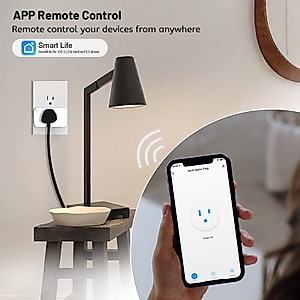 New One Smart Plug 4 Pack, 2.4G WiFi Outlet, Indoor Smart Plug Work with Alexa, Google Assistant, Smart Life, FCC ETL Listed, 15A and Max 1875W