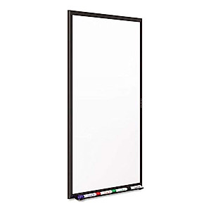 Quartet Whiteboard, Non-Magnetic Dry Erase White Board, 3' x 2', Total Erase, Black Aluminum Frame (S533B)
