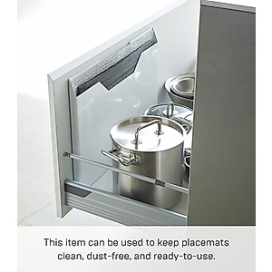 Yamazaki Home Tower Magnetic Placemat Rack/Placemat Organizer/Pocket Wall File - Steel, One Size, White