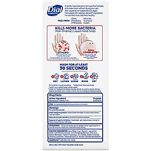 Dial Complete Clean + Gentle Antibacterial Foaming Hand Wash, Grapefruit, 7.5 Fl Oz, 8 Count Case