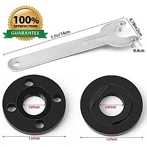 TOOLFLIFE 3pcs Angle Grinder Wrench Spanner Metal Lock Nut fits for Dewalt Milwaukee Makita 193465-4 Bosch Black & Decker Ryobi 5" 5/8-11 Parts