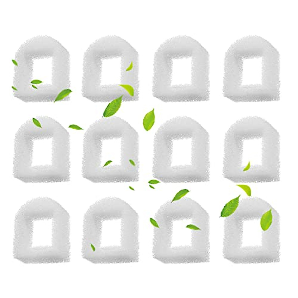 12 Pack Cat Water Fountain Foam Filters, Compatible with Multiple Pet Fountain Dispenser Sponge Filters