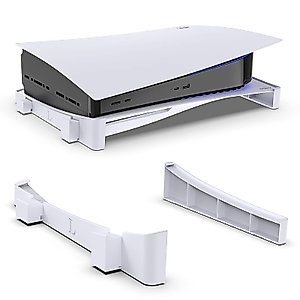 Klipdasse Horizontal Stand Compatible with Playstation 5 Disc & Digital Edition, Base Stand Bracket Desk Stand Accessories with Non-Slip Rubber Compatible with PS5 Console
