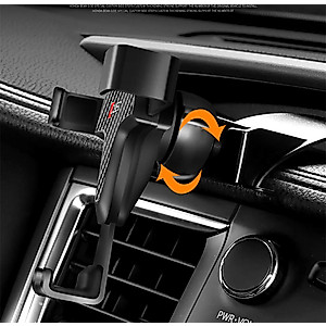 BEERTE Phone Holder fit for Toyota Highlander 2018 2019 Adjustable Air Vent Car Dashboard Cell Phone Mount,Carbon Fiber Pattern Phone Mount fit for Any inches Smartphone