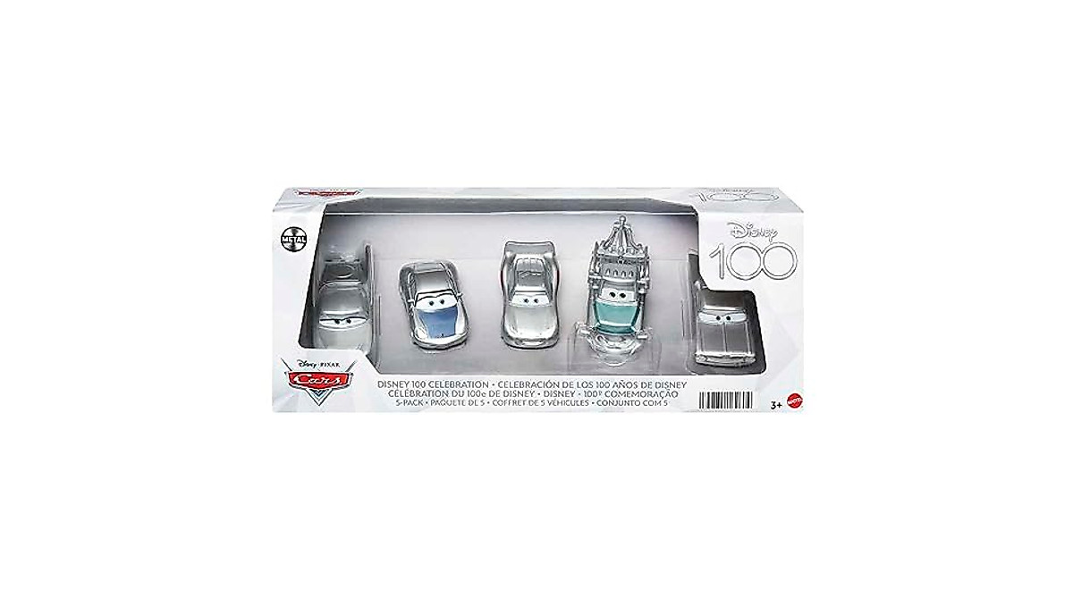 Disney Cars 5-Pack Collectible Toy Cars - Celebrate 100 Years