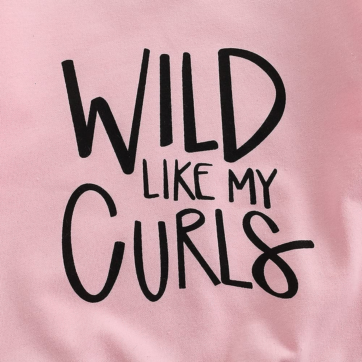 MERSARIPHY Toddler Baby Girls Tops WILD LIKE MY CURLS Sweatshirt Sweater Long Sleeve Shirt Girl Fall Winter Clothes (Pink, 3-4 T)