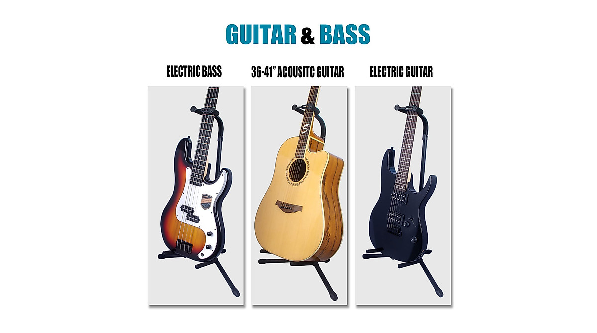 GLEAM Adjustable Guitar Stand for All Instruments