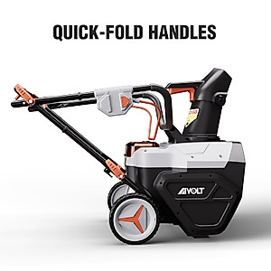 AIVOLT Cordless Snow Blower, 40V Battery Powered Snow Blower Kit, 21inch Brushless Motor Snow Remove Machine, w/ 2 x 4.0Ah Batteries and Dual Port Charger