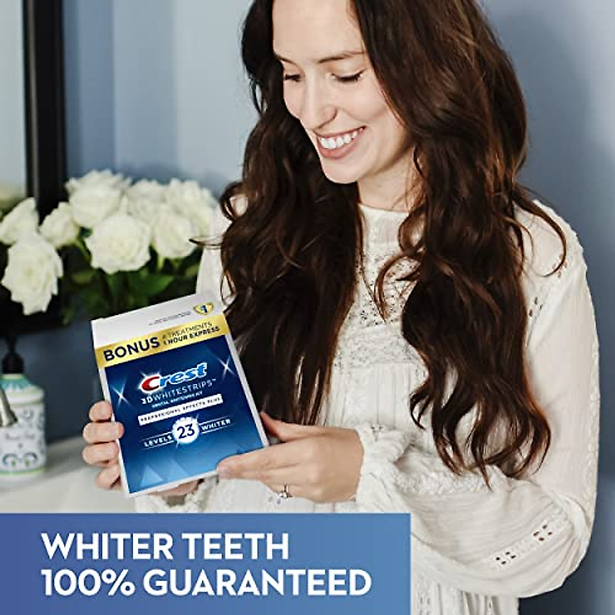 Crest 3D Whitestrips, Professional Effects Plus, Teeth Whitening Strip Kit, 48 Strips (24 Count Pack)