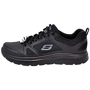 Skechers Men's Flex Advantage SR Black/Black Work Shoe 10.5 W US
