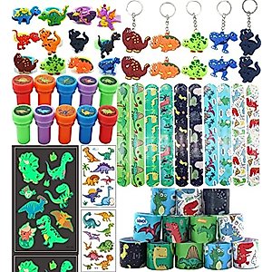 Tankaap Dinosaur Themed Party Favors for Kids Boys,Birthday Party Supplies Gifts,Carnival Prizes,Pinata Goodie Bag Fillers,Treasure Box Toys,Stocking Stuffers (Dinosaur, 50)