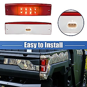X AUTOHAUX 1 PC UTV Tail Light Red LED Rear Brake Stop Light Assembly 2411450 Replacement for Polaris for Ranger 400 500 570 800