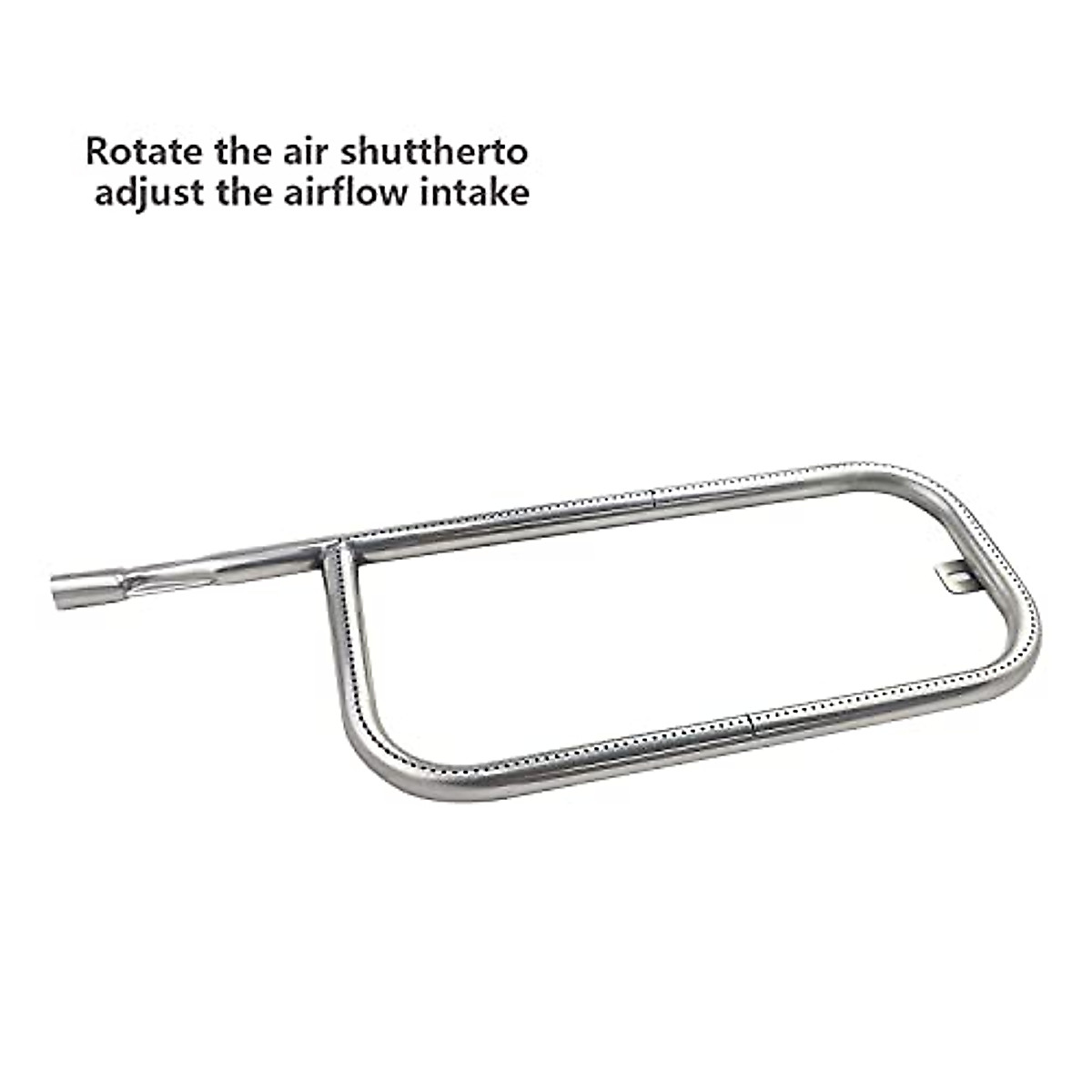 Zemibi Grill Burner Tubes, Stainless Steel Burner Tubes Replacement Parts for Weber Gas Grill Models Q200, Q220, Q2000, Q2200, BBQ Grill Repair Kits for 41862, 69956, 60041, 20 1/2", Sliver