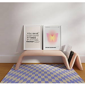 iHery Large Unframed Aura Angel Numbers 333 Poster Set of 3, Premium Quality 12x16in Canvas Wall Art Decor Aesthetic, Pink Trendy Spiritual Energy Gradient Print for Yoga Bedroom,Living Room