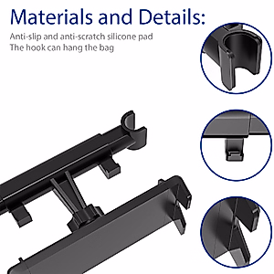 Geekria Car Headrest Mount Holder Gaming Accessories Compatible with Nintendo Switch/Switch OLED/Switch Lite/Cell Phone, or Other 5.5-10.5" Device, 180° Rotating Adjustable (Black)