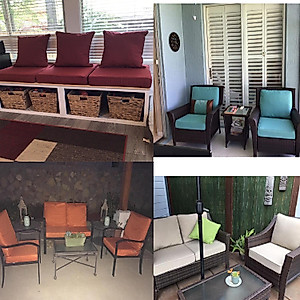 Soft Indoor Deep Seat Cushions, Thick Foam Sofa Chair Seat Pads Non-Slip Removable Chair Seat Cushion Replacement Cushion