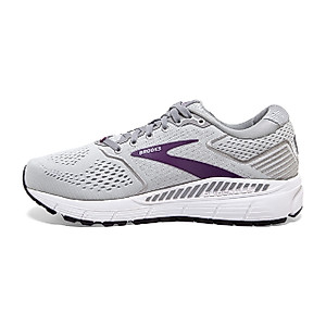 Brooks Women's Ariel '20 Running Shoe - Oyster/Alloy/Grape - 6.5 Medium