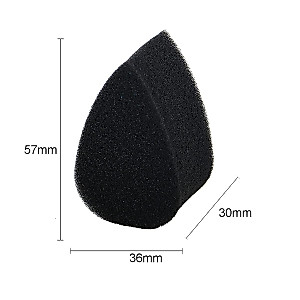 Bowitzki Face Paint Sponges Face Painting Black Sponges Petals High Density for Art Work and Body Paint (10 Petals + 10 Half Moon)