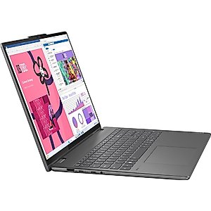 Lenovo 2024 Yoga 7 2-in-1 16” WUXGA IPS Touch Laptop 12-Core Intel Core Ultra 7 155U 16GB LPDDR5 1TB SSD Thunderbolt 4 USB-C w/DP WiFi AX BT Webcam HDMI2.1 Backlit KB Fingerprint Windows 11 Pro