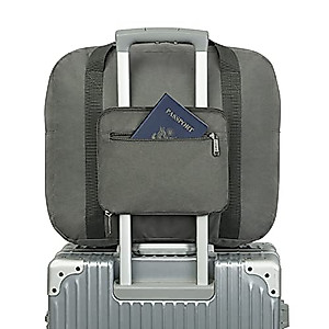 For Allegiant Airlines Personal Item Bag 7x15x16 Foldable Travel Duffel Bag Tote Carry on Luggage for Women and Men (Grey)